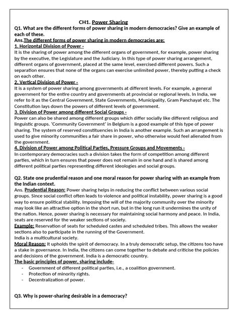 Ch 1 Power Sharing Pdf Sri Lanka Belgium
