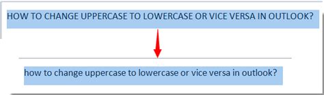 How To Change Uppercase To Lowercase Or Vice Versa In Outlook