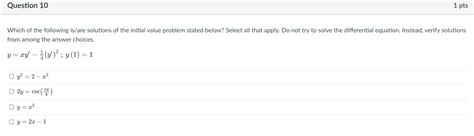 Question 10 1 Pts Which Of The Following Is StudyX