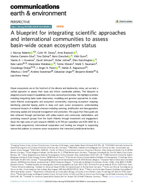 Pdf A Blueprint For Integrating Scientific Approaches And International Communities To Assess