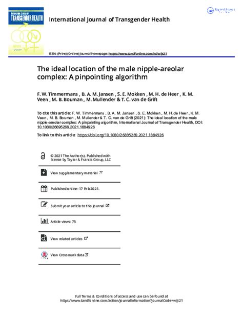 Pdf The Ideal Location Of The Male Nipple Areolar Complex A