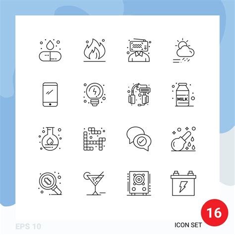 16 Universal Outlines Set For Web And Mobile Applications Phone Season