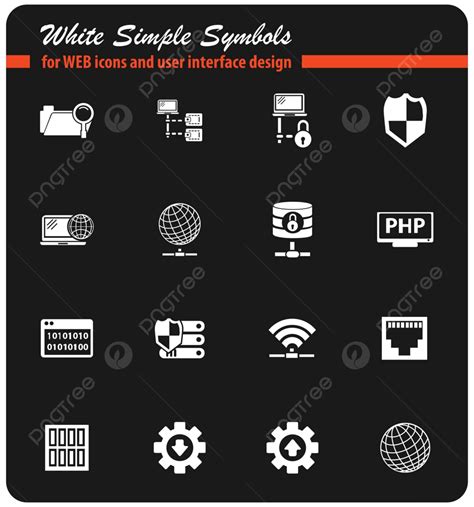 Server Icon Set Computer Data Business Vector Computer Data Business PNG And Vector With
