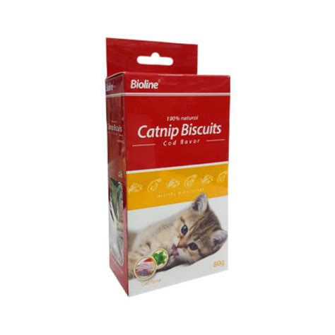 Bioline Catnip Biscuits Cod Flavor 80g Petluxe Boutique And Spa