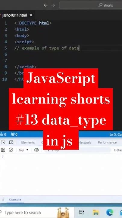 Javascript Learning Shorts13 Types Of Data In Js Js Javascript