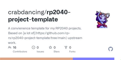 Github Crabdancingrp2040 Project Template A Convienence Template