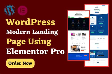 create responsive wordpress landing page design elementor pro landing