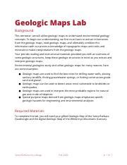 Copy Of Geologic Maps Lab Docx Geologic Maps Lab Background This Semester We Will Utilize