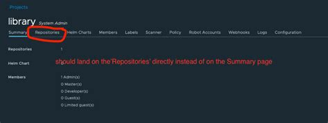 Land On The ‘repositories Page Instead Of The ‘summary Page · Issue