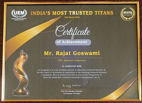 Rajat Goswami On Linkedin I Am Thankful To University Of Engineering And Management Jaipur For