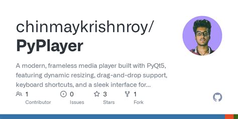Github Chinmaykrishnroy Pyplayer A Modern Frameless Media Player Built With Pyqt5 Featuring