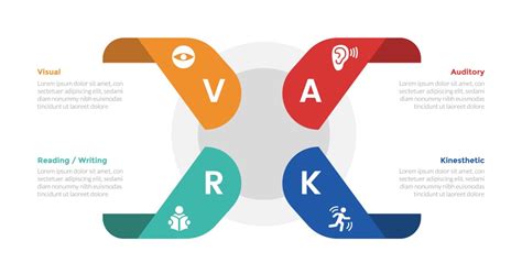 Vark Learning Styles Infographics Template Vector Image
