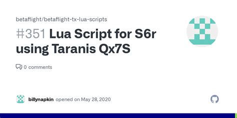 Lua Script For S6r Using Taranis Qx7s · Issue 351 · Betaflight