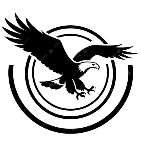 Bold Stylized Eagle Logo Black And White Soaring Bird Design Eagle