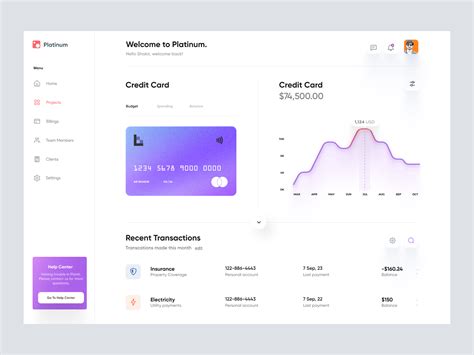 Finance Dashboard UI Concept Figma Adobe XD Resources UI Dux