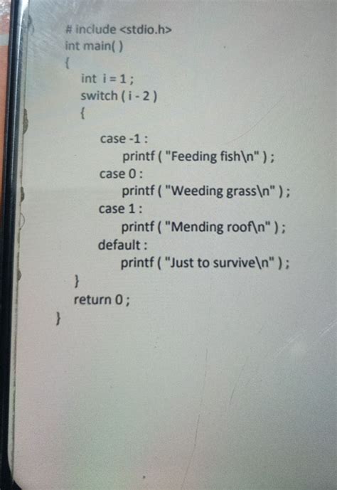 Include Int Main Int I Switch I StudyX