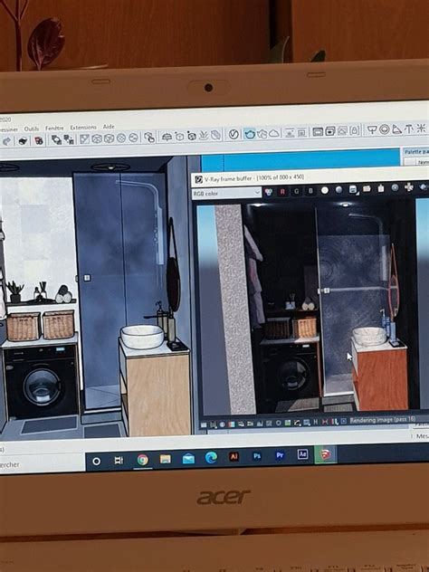Touati Asma On Linkedin Bathroom Design 43m² Sketchup V Ray