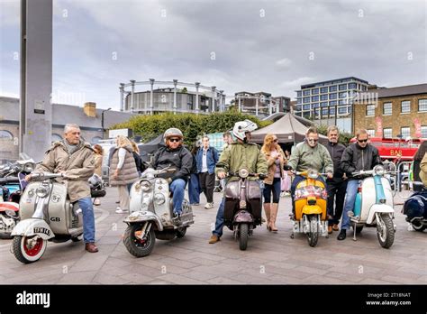 Vintage Scooter Riders From Hornchurch Club London Classic Car Boot Sale King S Cross London