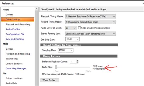 Cant Adjust Buffer Size Q A Cakewalk Discuss The Official Cakewalk By BandLab Forum