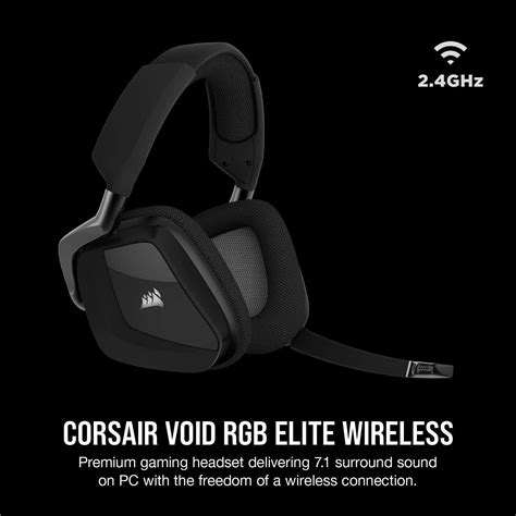 CORSAIR VOID RGB ELITE Wireless Gaming Headset with 7.1 Surround Sound