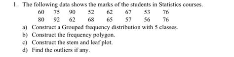 Solved A Construct A Grouped Frequency Distribution With Chegg