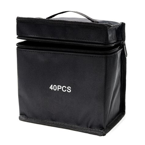 Органайзер сумка на 40 предметів для зберігання маркерів ручок олівців чорний низькі ціни