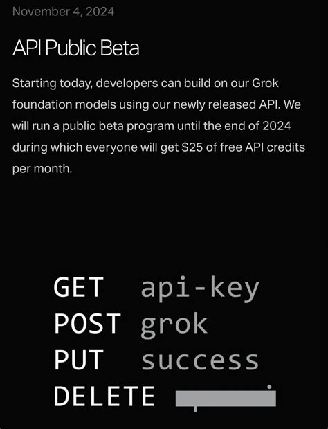 Xai Launches Grok Api Public Beta With 25 Monthly Free Credits
