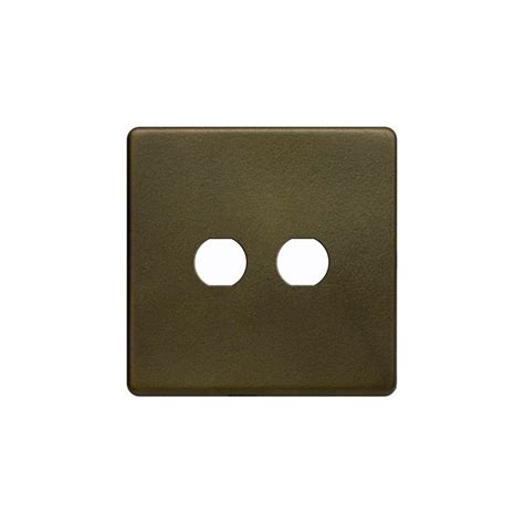 Soho Lighting Bronze 2 Gang Cm Circular Module Grid Switch Plate Elesi