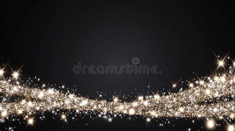 Glittering Golden Particles Float Against A Dark Backdrop Offering An Elegant Space For New