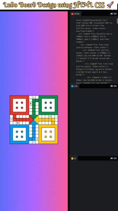 Ludo Board Design Using Html Css Ludoking Htmlcss Projects