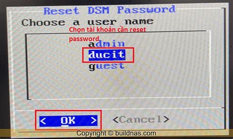 Hướng dẫn đặt lại mật khẩu reset password cho NAS Xpenology Loader ARC Xpenstore