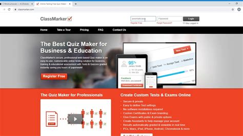 How To Log In To Classmarker Youtube