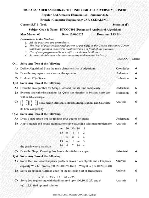 22design and analysis of algorithm pdf computer programming