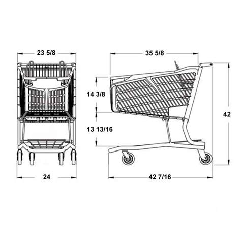 Hc20 Large Plastic Hybrid Retail Grocery Shopping Carts Premier Carts