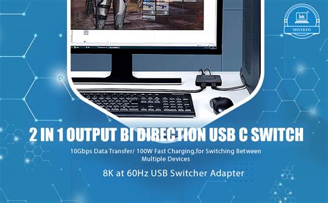 Usb C In 1 Output Bi Direction Usb C 8k At 60hz Usb Switcher Adapter Plug And Play