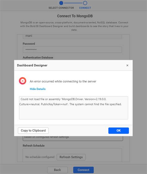 How To Resolve Mongodb Client Library Missing Issue In Bold Bi