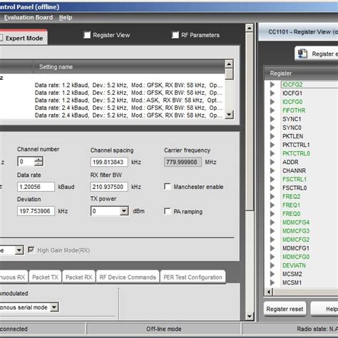 Screenshot Of Texas Instruments SmartRF Studio Software Download Scientific Diagram