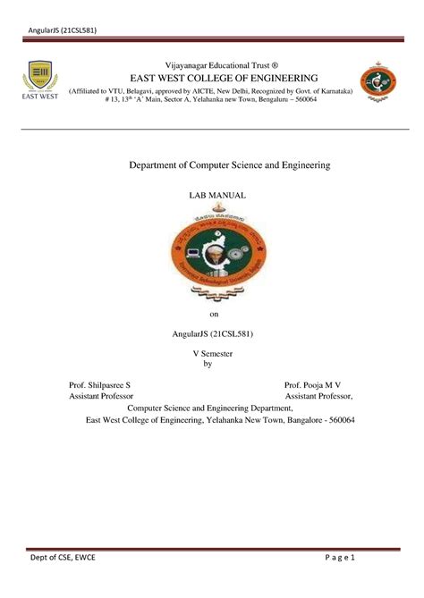 21csl581 Programs Of Angular Js Lab Vijayanagar Educational Trust