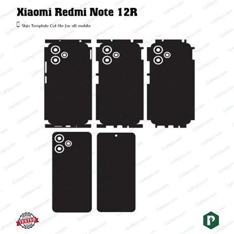 Xiaomi Redmi Note R Cut File Template Vector