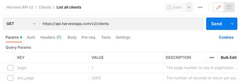 Pagination Harvest API V2 Documentation