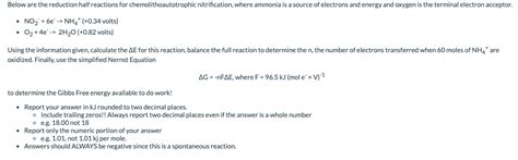Solved Below Are The Reduction Half Reactions For