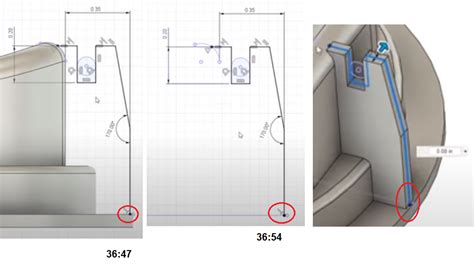 solved rib feature extending through model even after direction