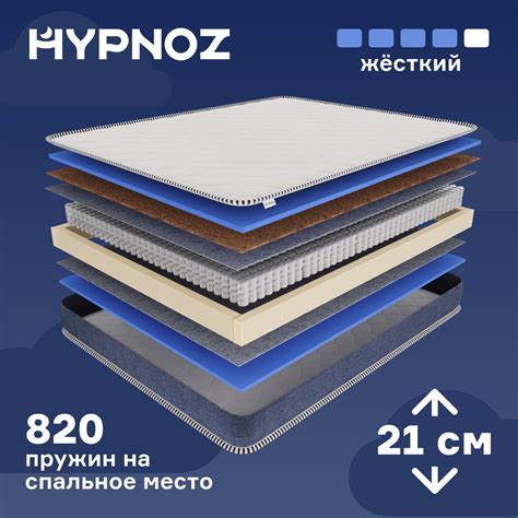 Матрас HYPNOZ Spring Hard, Независимые пружины, 140 - купить по ...