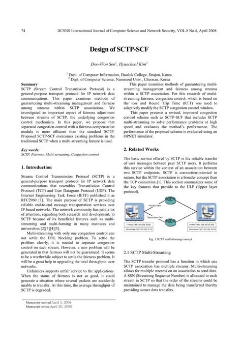 Pdf Design Of Sctp Scf 07 Book 200804 20080411 Pdf · Sctp Stream