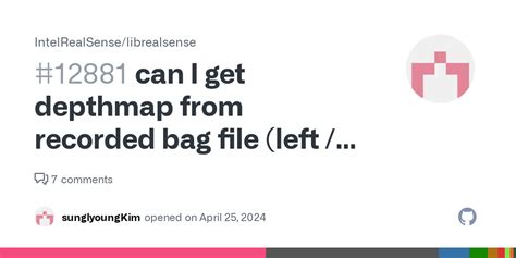 Can I Get Depthmap From Recorded Bag File Left Right Ir Images By Using Sdk Issue