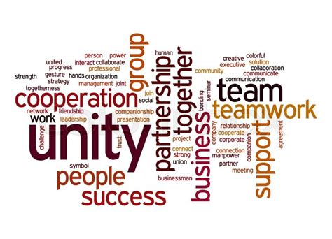 Unity Word Cloud Stock Image Colourbox