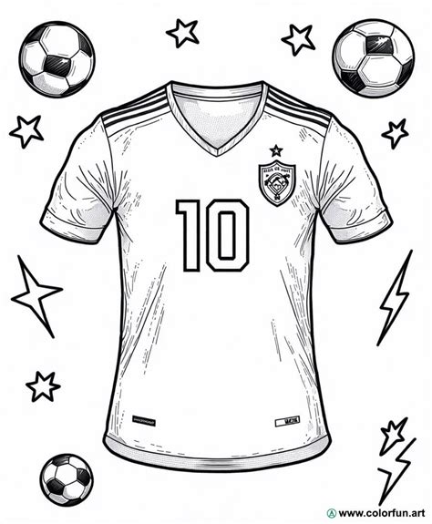 Dibujo Para Colorear De Maillot De Fútbol De Jugadores Descargar O