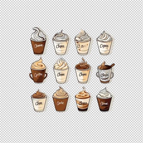 Premium Psd Sticker Logo Mocha Isolated Background Isolate