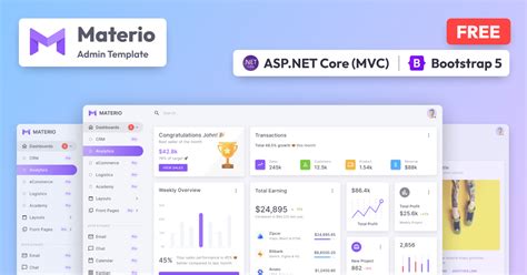 Materio Free Aspnet Core Mvc Admin Template
