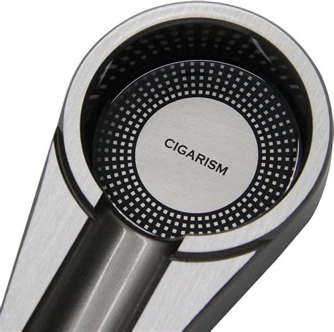 Cigarism Small Size Aluminum Alloy Metal Cigar Travel Ashtray Gray